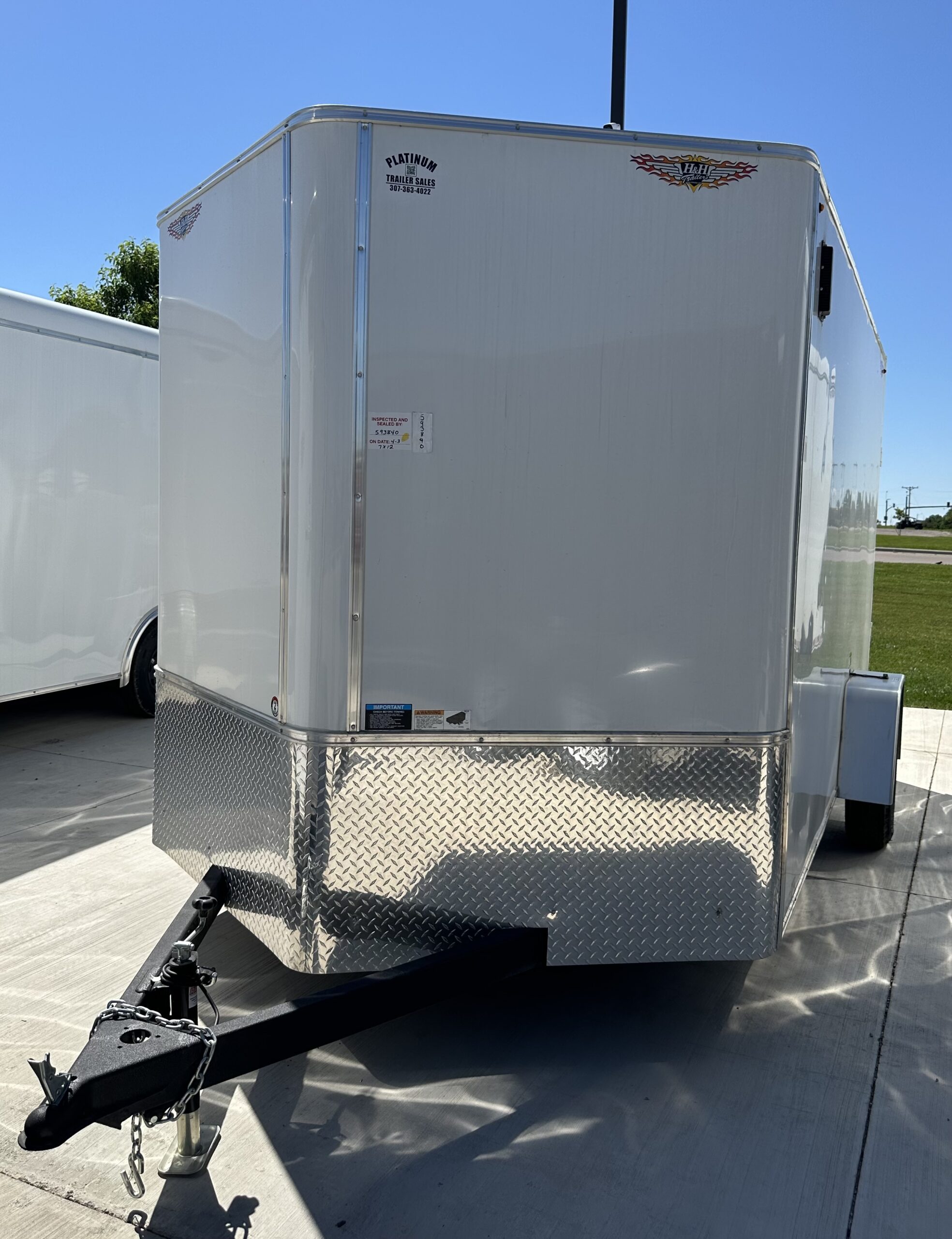 H&H ENCLOSED CARGO TRAILER - 7FT X 12FT - Platinum Trailer